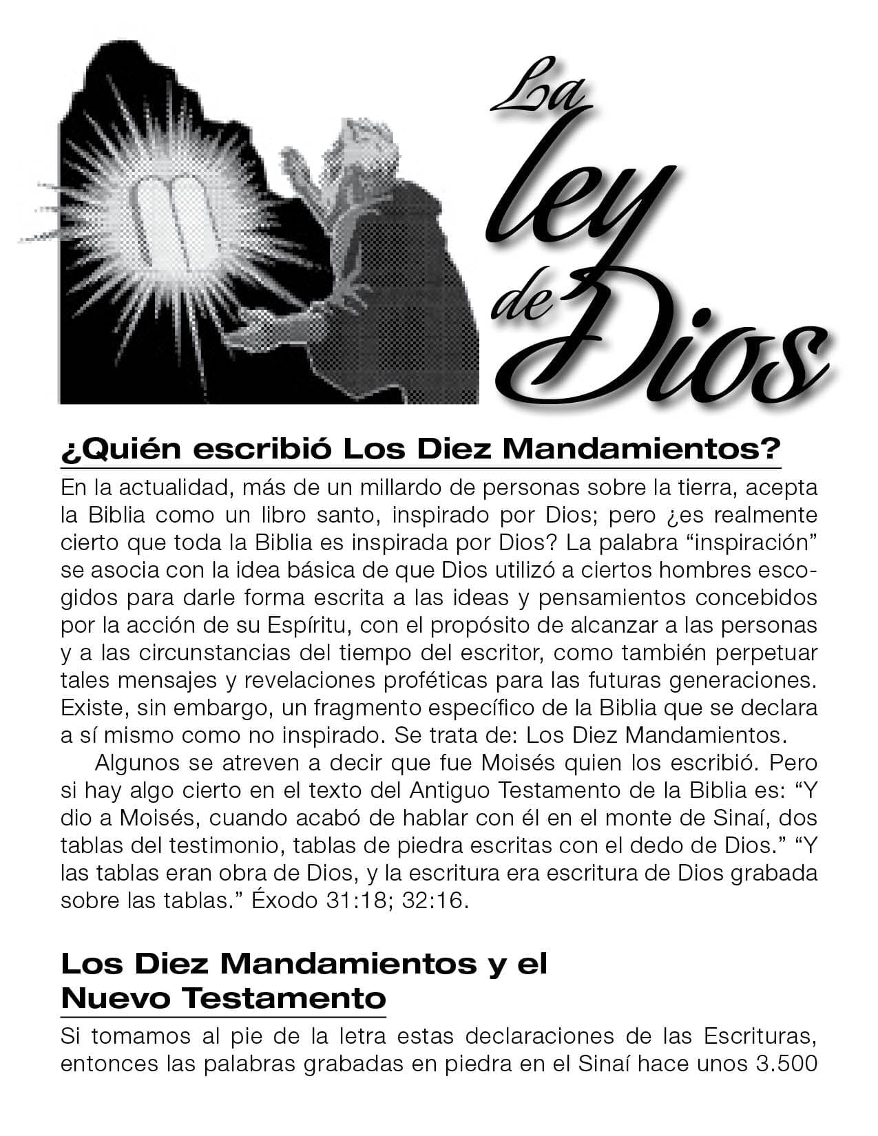 La Ley De Dios - International Missionary Society, American Union La Ley De Dios - International Missionary Society, American Union